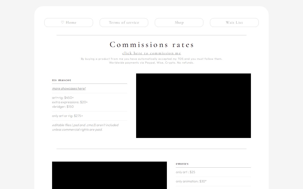 úrsula's commissions